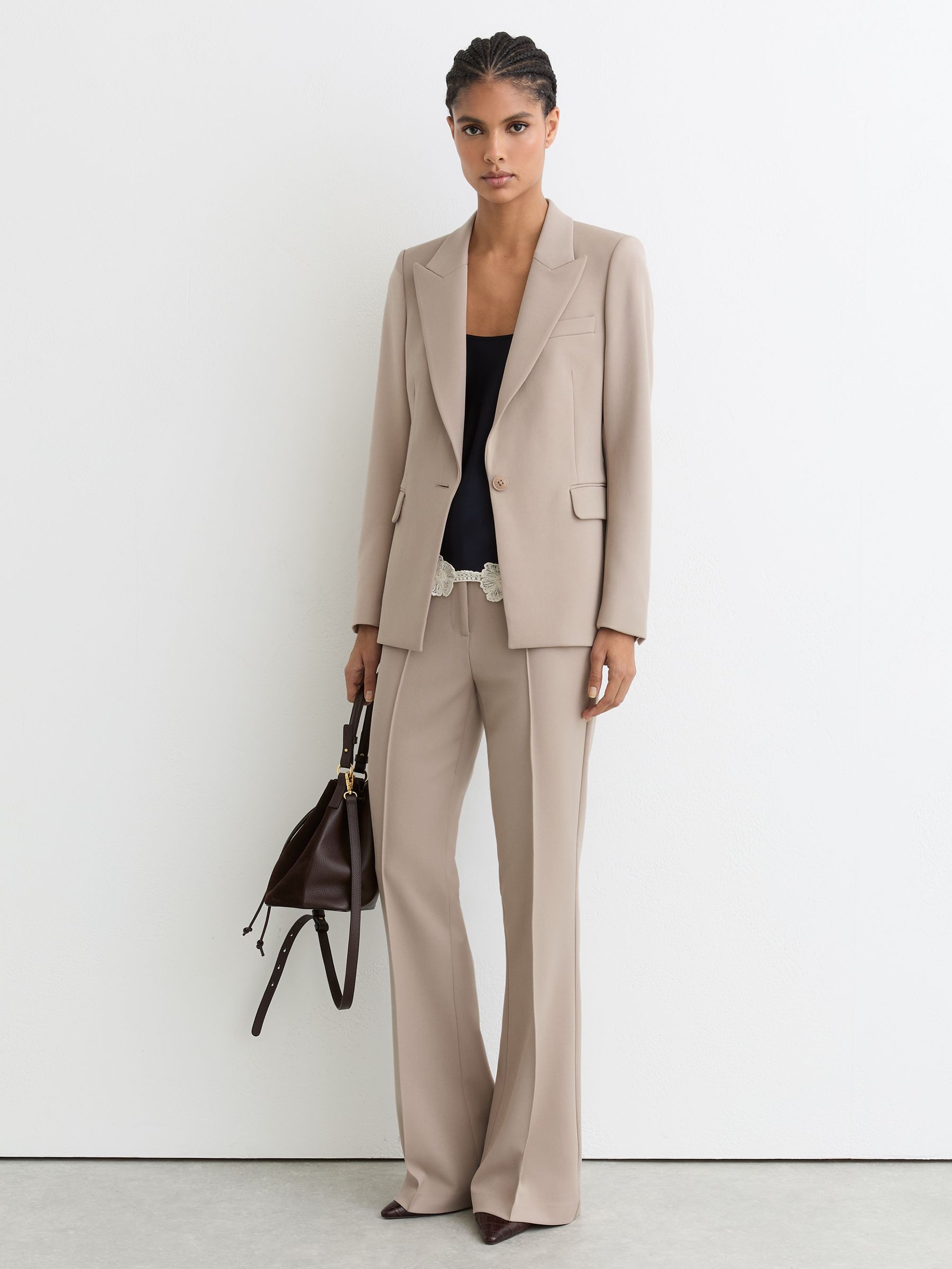REISS Gabi Petite Tailored Single Breasted Suit Blazer